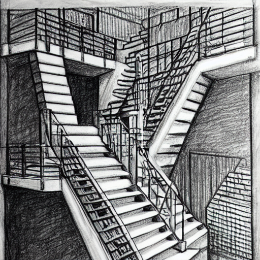 Stairs Drawing Perspective