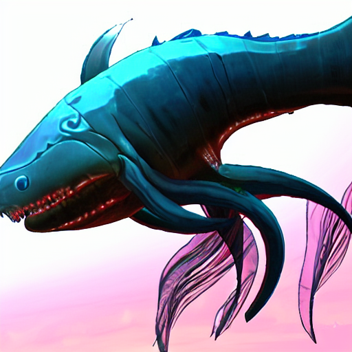 prompthunt: Reaper leviathan from subnautica