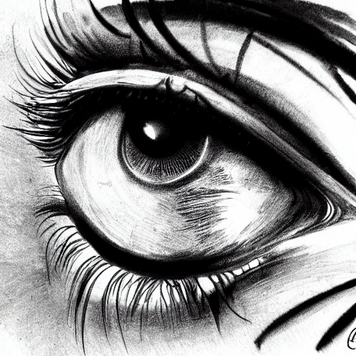High Eyes Drawing