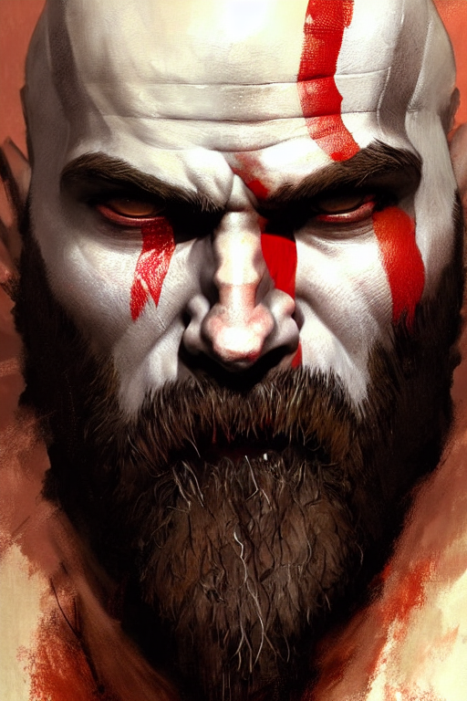 God Of War Kratos Face Drawing
