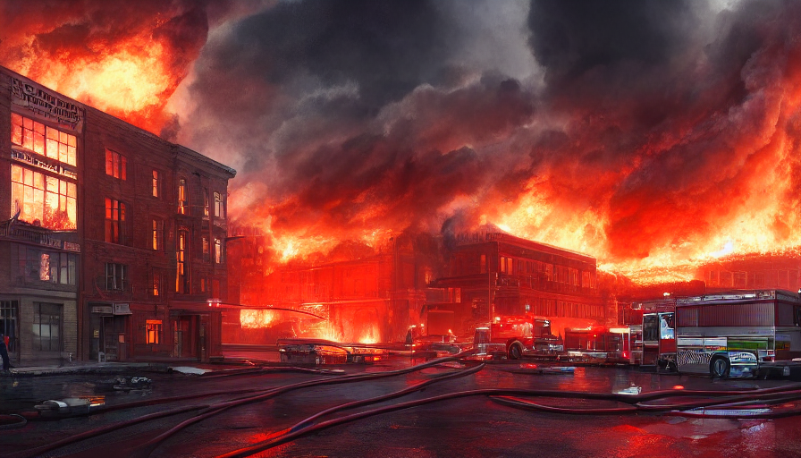 City On Fire Background