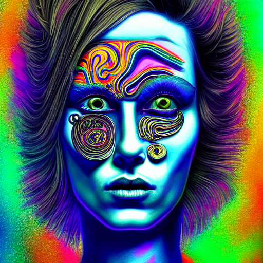 Psychedelic Face Drawing