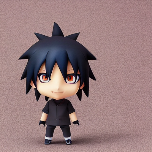 prompthunt: high quality portrait flat matte painting of cute Uchiha ...