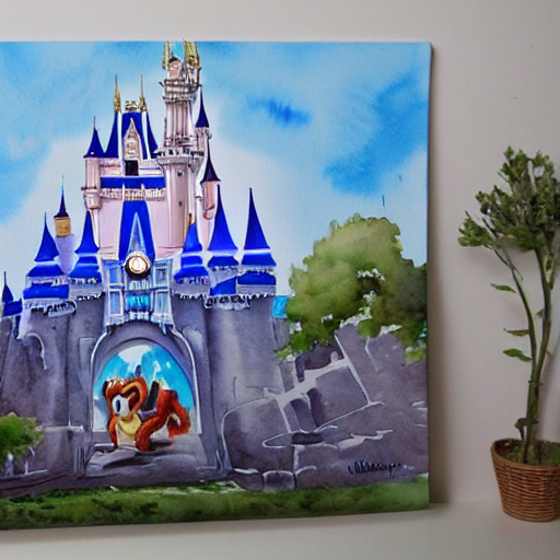 Disney Castle Acrylic Painting