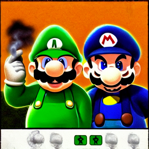 Mario Smoking Weed