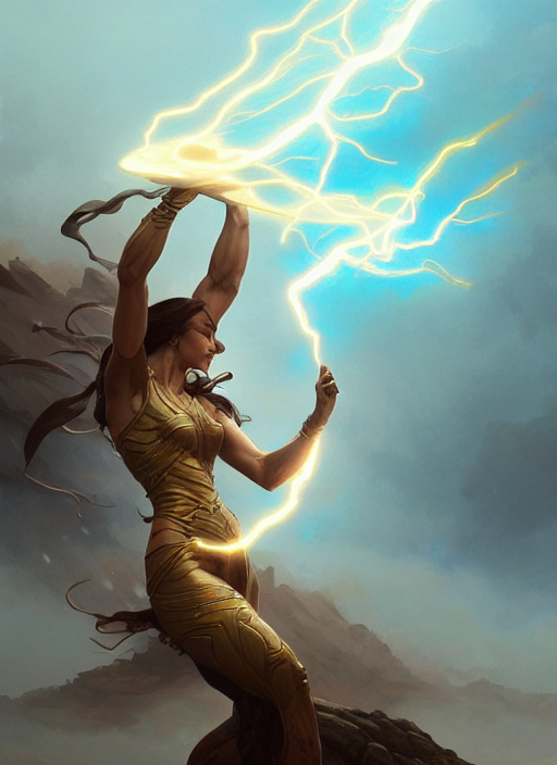 Female Lightning Elemental