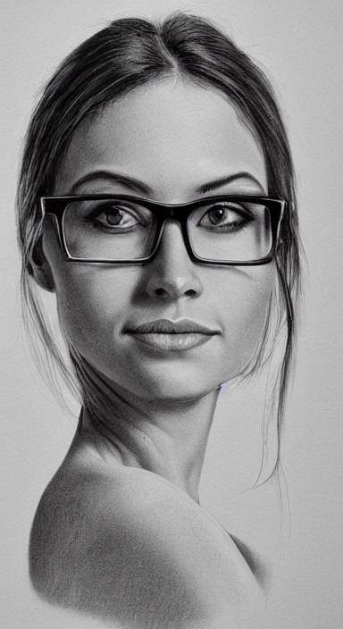 Female Face Pencil Sketch