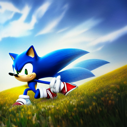 Classic Sonic The Hedgehog Running