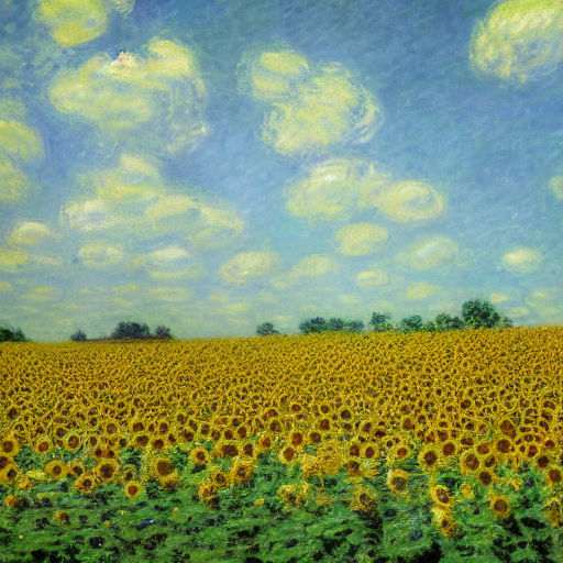 Monet Sunflower Garden