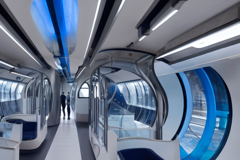 Futuristic Train Interior