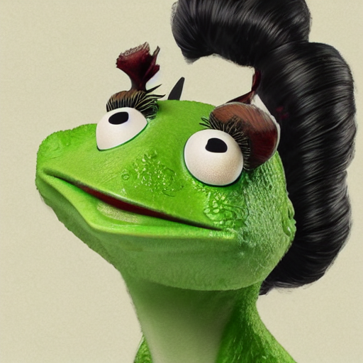 prompthunt: organic seductive Geisha Kermit the Frog from Sesame Street ...