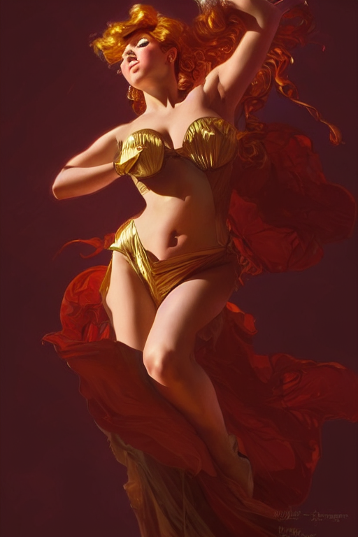 Burlesque Dancer Art