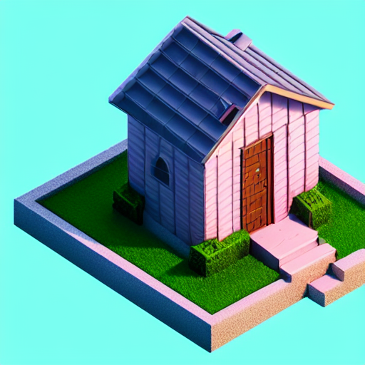 prompthunt: Isometric 3D Fantasy Cute House, realistic, soft texture ...
