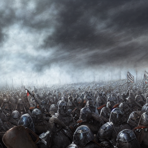Medieval Soldier In Battle