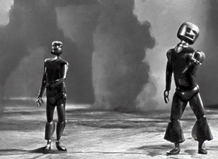 prompthunt: A movie still of a 1920s silent film featuring Bender from ...