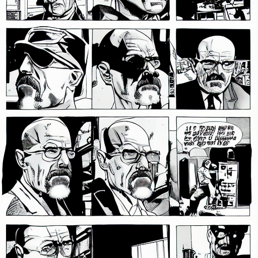 Superhero Comic Strip Black And White