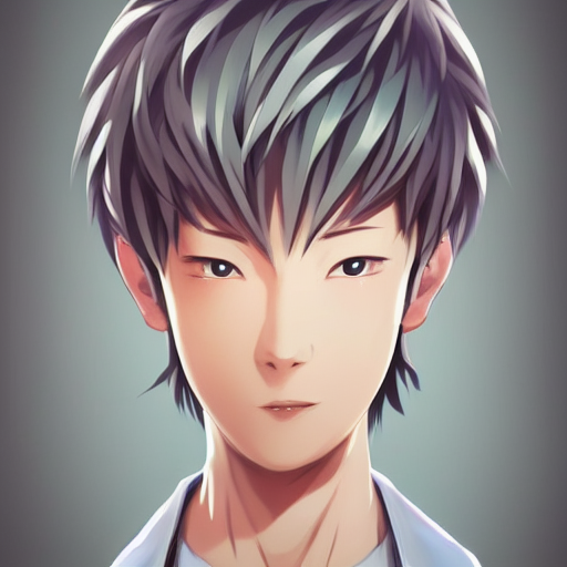 Anime Guy With Gray Hair And Blue Eyes