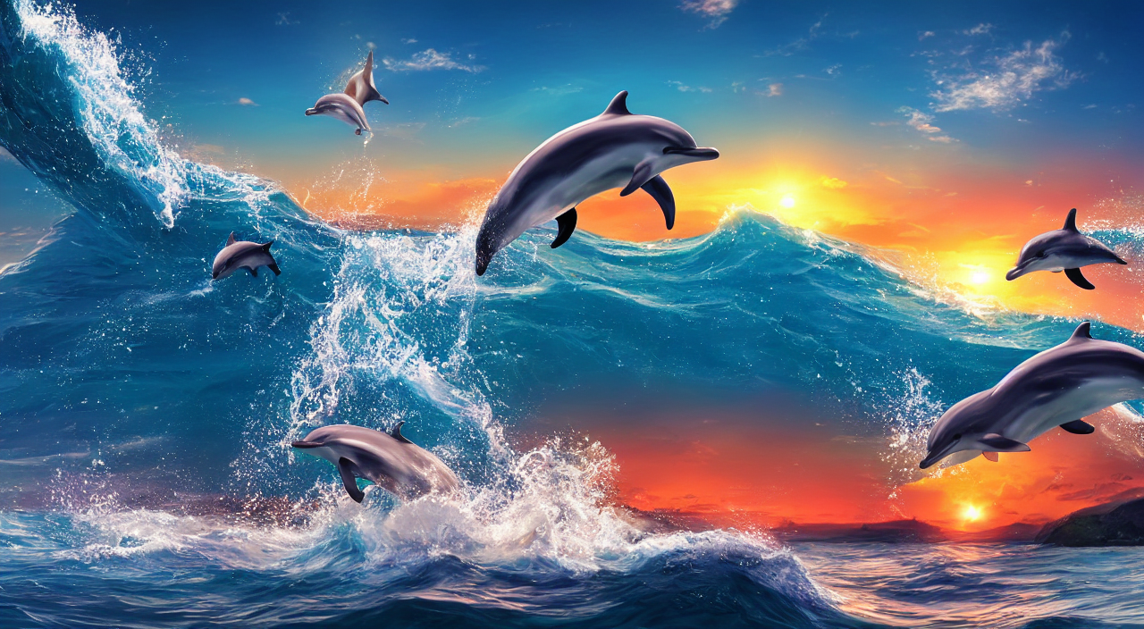 Dolphins Jumping Wallpaper