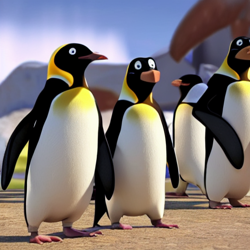 prompthunt: penguins from Madagascar invading the pokemon world, 4k
