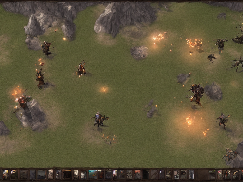 prompthunt: MMORPG screenshot with cluttered UI