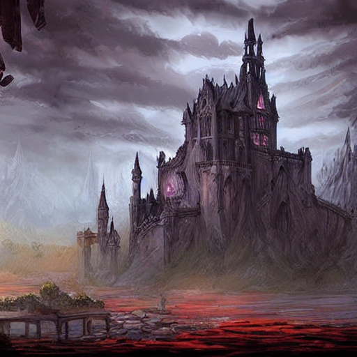 Gothic Castle Painting