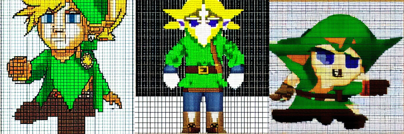 8 Bit Zelda Grid