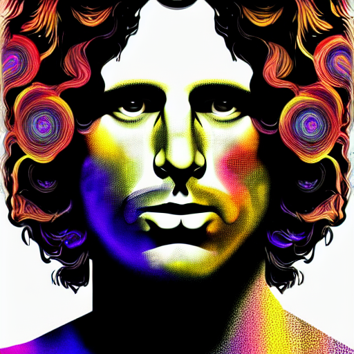 Jim Morrison Psychedelic Art