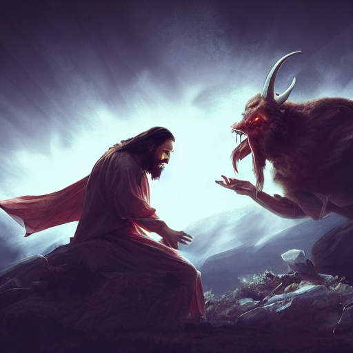 Pictures Of The Devil And Jesus