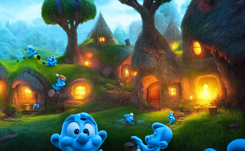 Smurf Village Background
