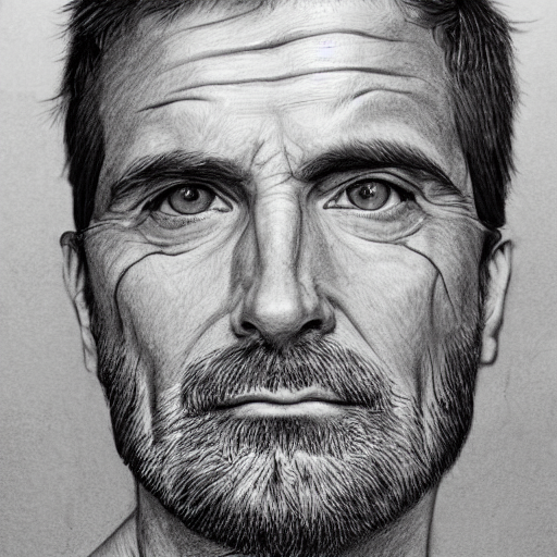 Man Face Drawing Pencil