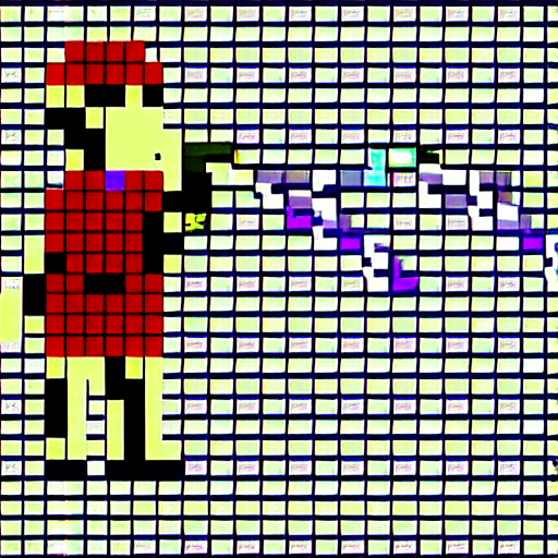 8 Bit Characters Grid