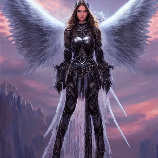 Female Warrior With Wings