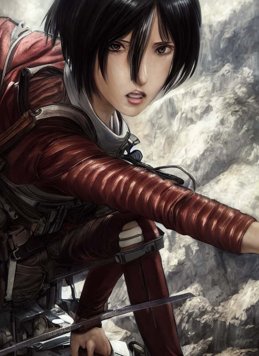 Attack On Titan Mikasa Render