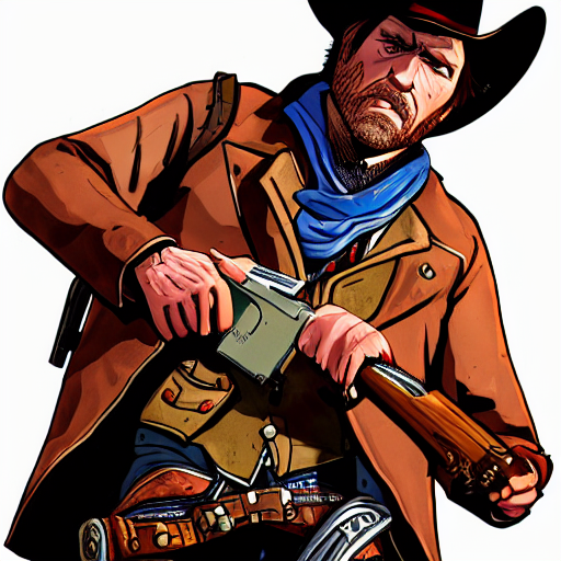 prompthunt: Arthur Morgan from Red Dead Redemption 2 drawn in the style ...