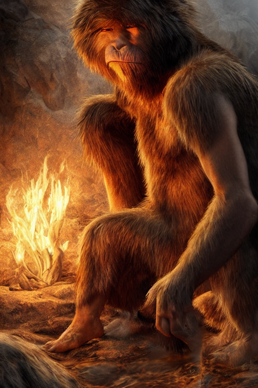 Caveman Discovers Fire