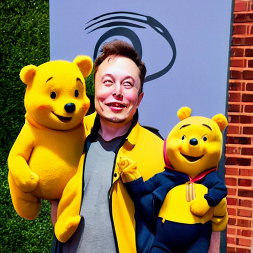 prompthunt: elon musk cosplaying as winnie the pooh