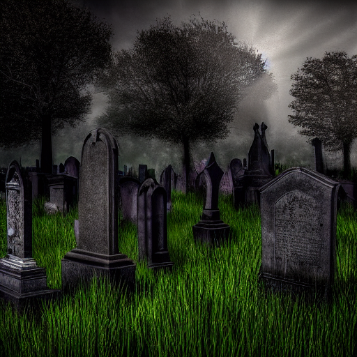 Cemetery At Night