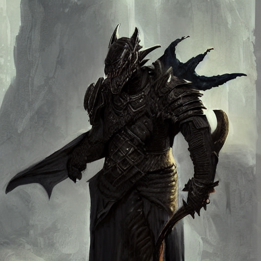 Dandd Black Dragonborn