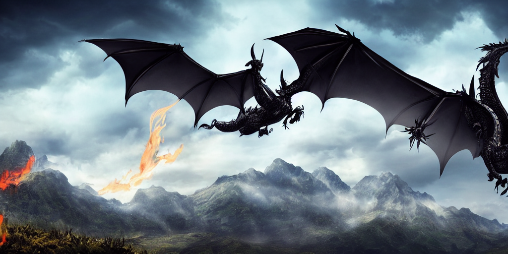 Dark Fire Dragon Wallpaper