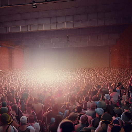 Rap Concert Crowd From Stage