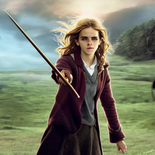 Hermione Using Wand