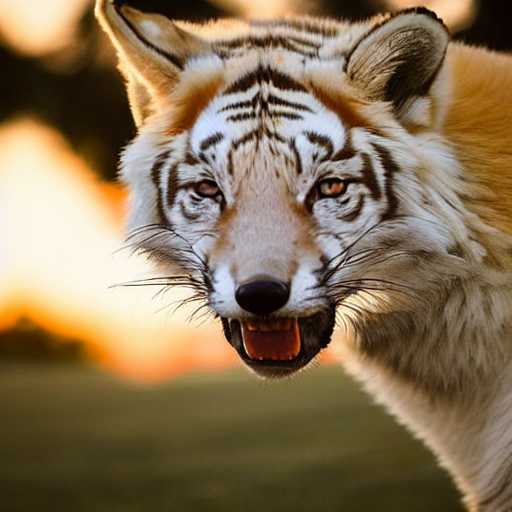 Half Albino Tiger