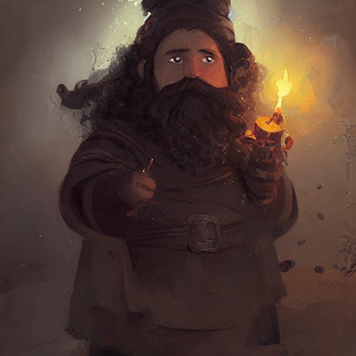 prompthunt: a gnome wizard with curly black hair, dungeons and dragons ...