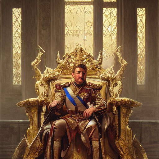 King Sitting On Throne Art