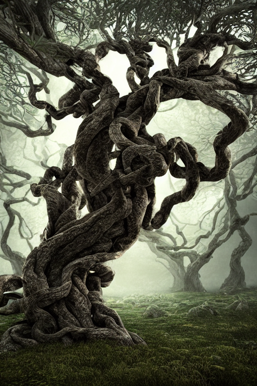Twisted Tree Trunk Art