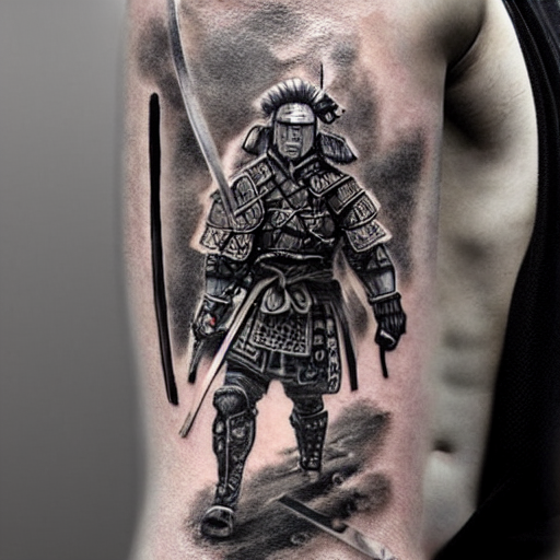 prompthunt: A hyper-realistic tattoo design of a samurai warrior ...