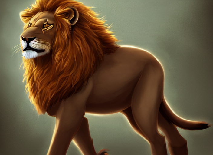 prompthunt: fullbody feral lion character design of an egyptian lion ...