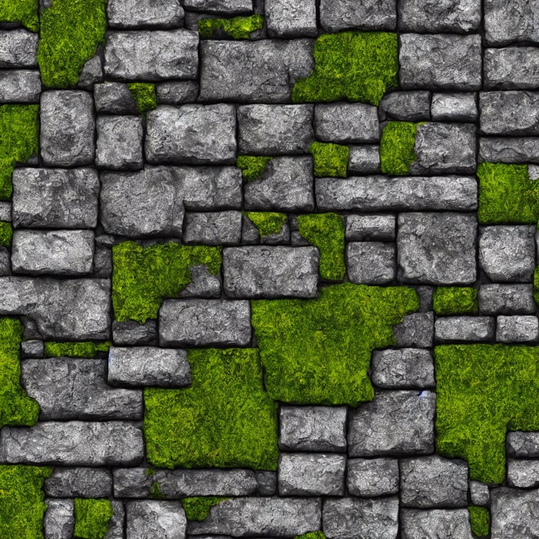Mossy Stone Brick Texture