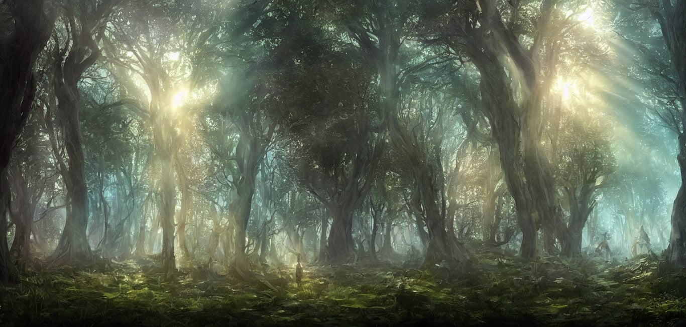 Mysterious Forest Background