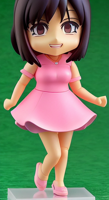 prompthunt: leni robredo, an anime nendoroid of leni robredo in pink ...